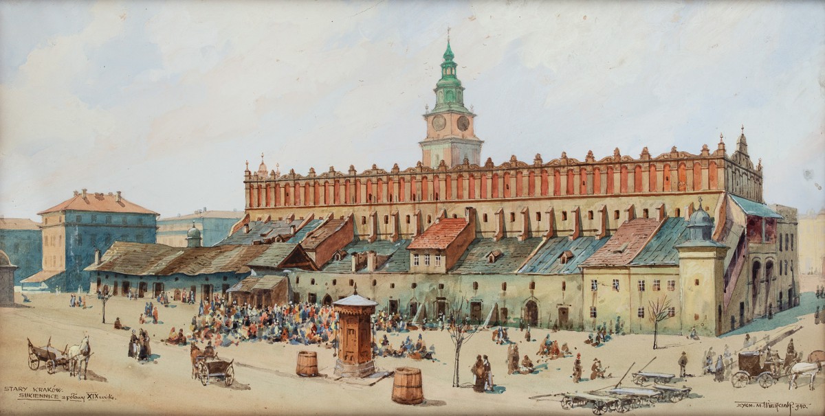 Zygmunt Wierciak, "Sukiennice przed przebudową" | CONNAISSEUR Kraków ...
