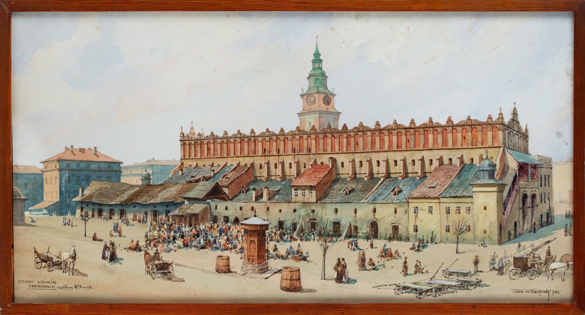 Zygmunt Wierciak, "Sukiennice przed przebudową" | CONNAISSEUR Kraków ...