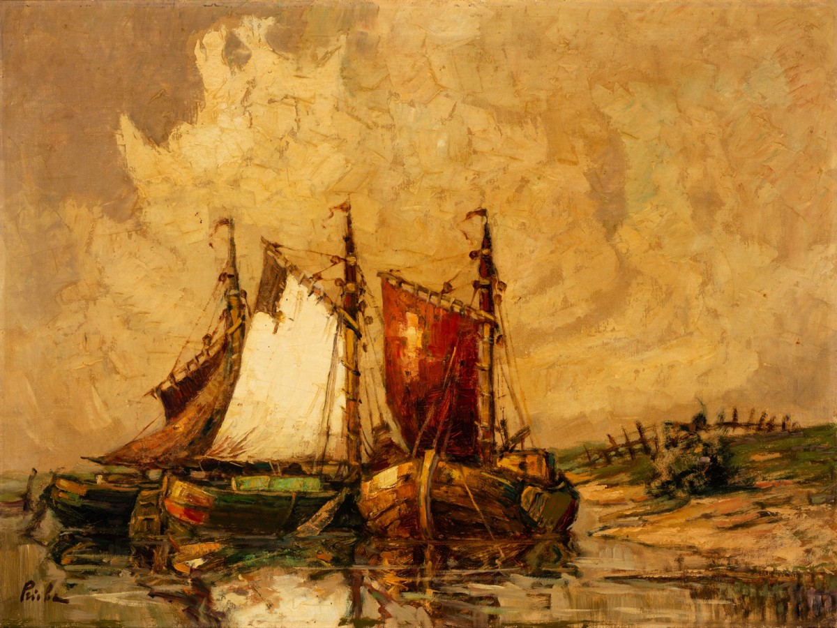 Rudolf Priebe, "Łodzie" | CONNAISSEUR Kraków - Salon Dzieł Sztuki