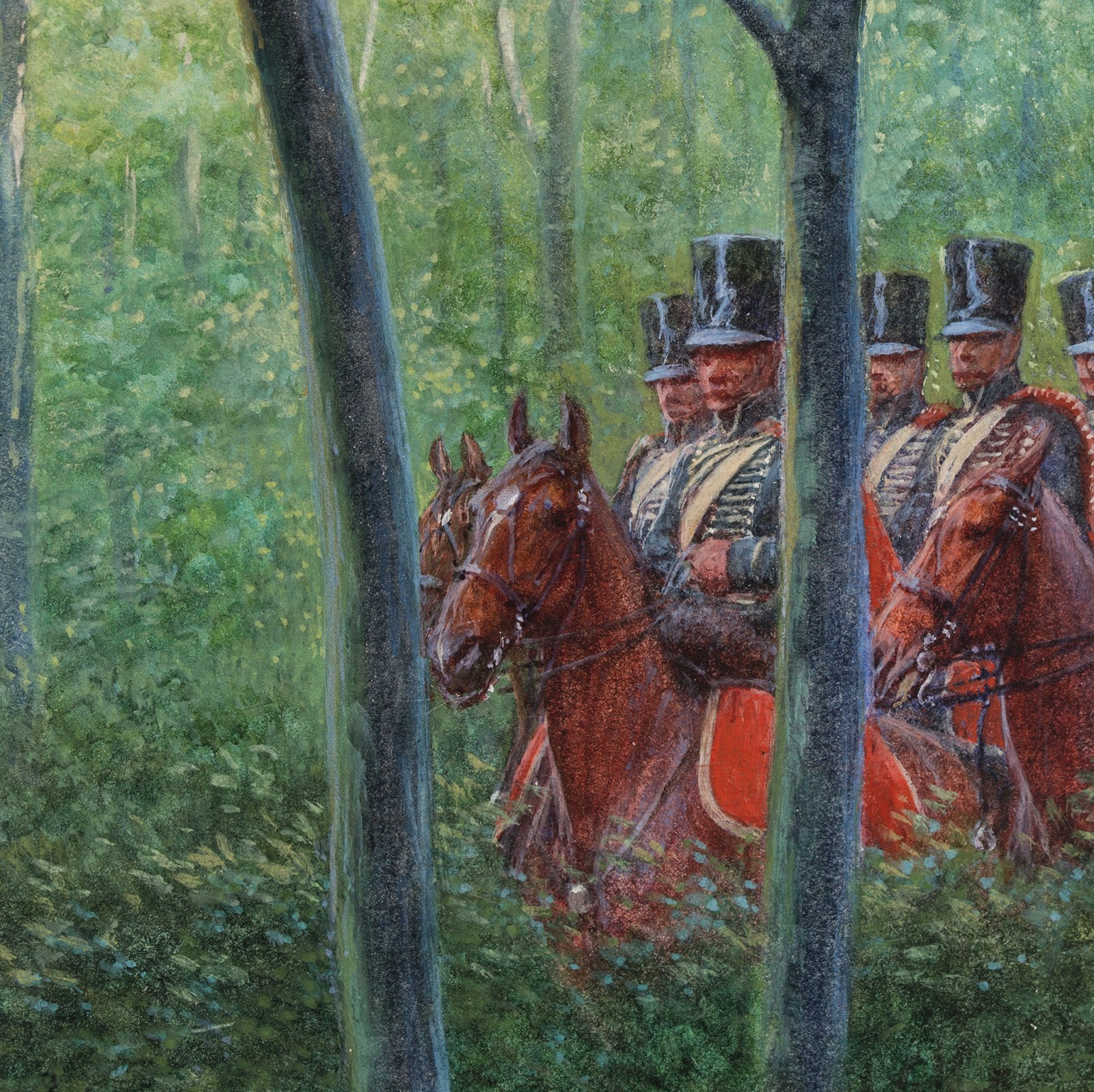 Jan Rosen, "Oddział huzarów napoleońskich" | CONNAISSEUR Kraków - Salon ...