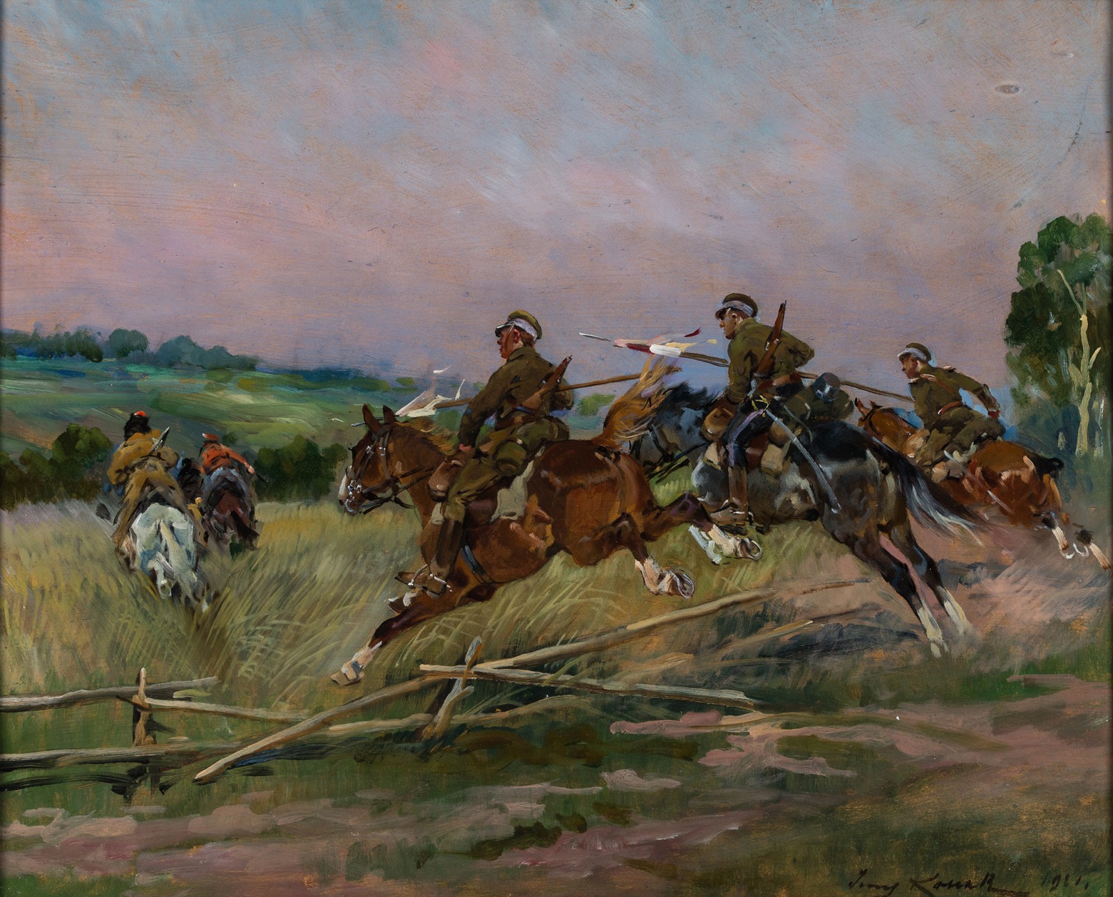 Jerzy Kossak, "Bolszewika goń!" | CONNAISSEUR Kraków - Salon Dzieł Sztuki