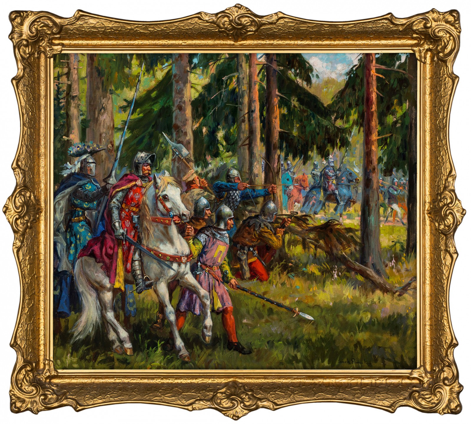 Leszek Piasecki, "Łokietek w zasadzce w lasach koło Ojcowa ...