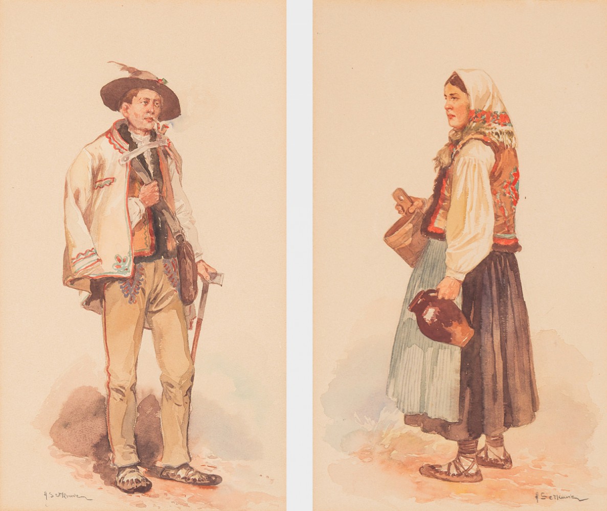 Adam Setkowicz, "Para w strojach góralskich" | CONNAISSEUR Kraków ...